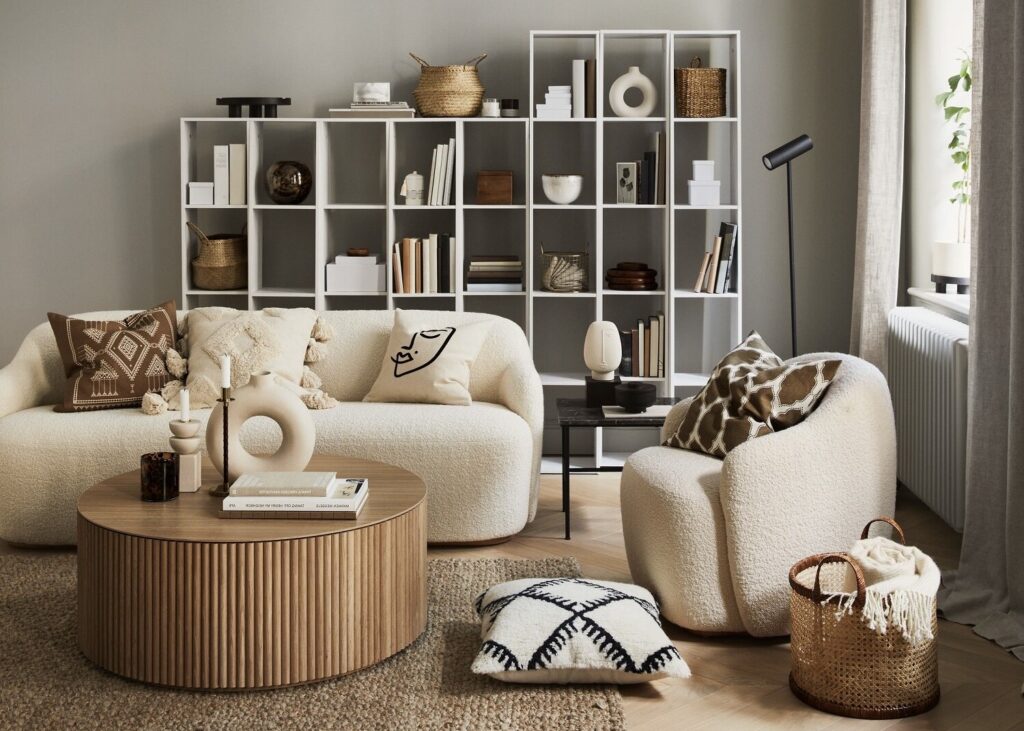 Où trouver un canapé en tissu bouclette ? - Clem Around The Corner