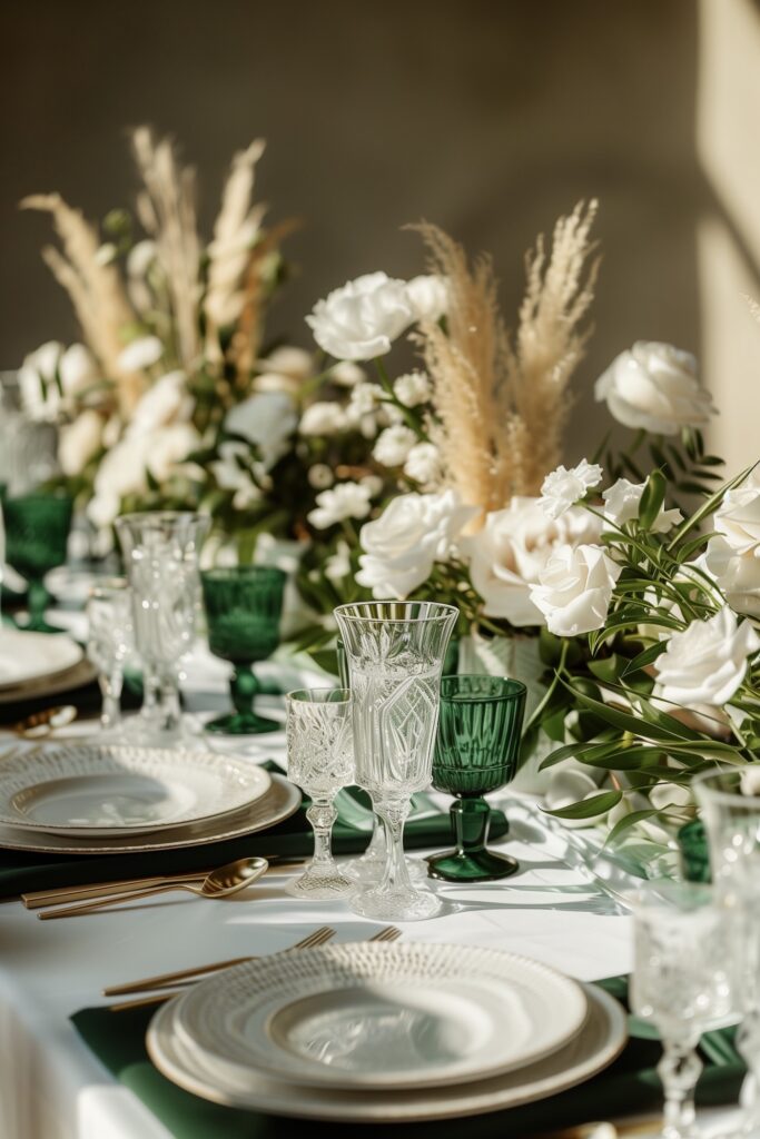 Élégance et raffinement au rendez-vous du mariage en vert émeraude ...